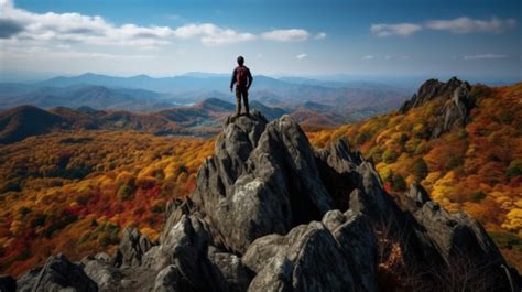 50 山頂の五丈岩に立つ人 写真、背景画像 無料ダウンロード Pngtree