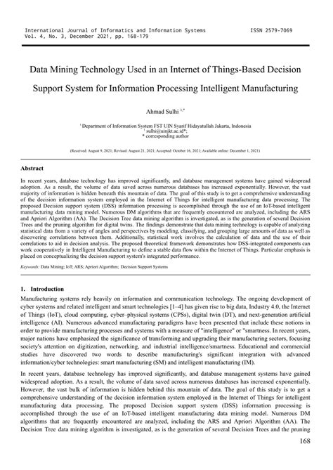 Pdf Data Mining Technology Used In An Internet Of Things Based