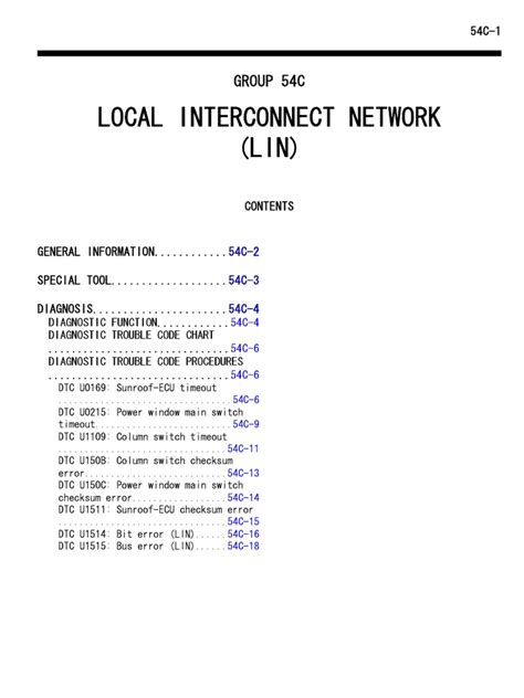 Local Interconnect Network Lin Pdf Electrical Connector
