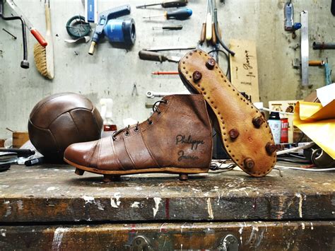 Vintage Leather Football Or Rugby Studs Football Boots Handmade