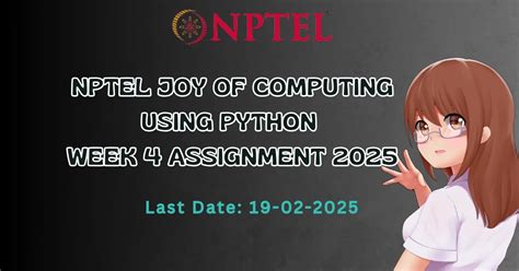 Nptel Joy Of Computing Using Python Week 4 Assignment 2025