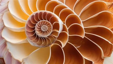 Premium Ai Image Close Up Nautilus Shell Pattern