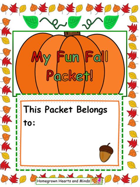My Fun Fall Packet Etsy