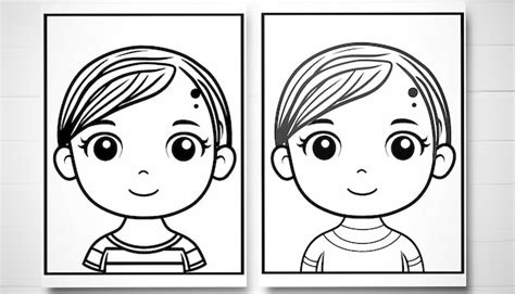 Blank Face Boy Coloring Page