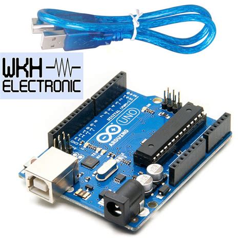 Jual Arduino Uno 328p Dip Plus Kabel Ic Bisa Dilepas Atmega328p
