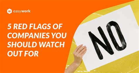 5 Red Flags Of Companies Should Watch Out For Easywork Asia