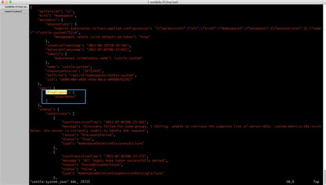 Kubernetes命名空间terminating状态不释放 I4t