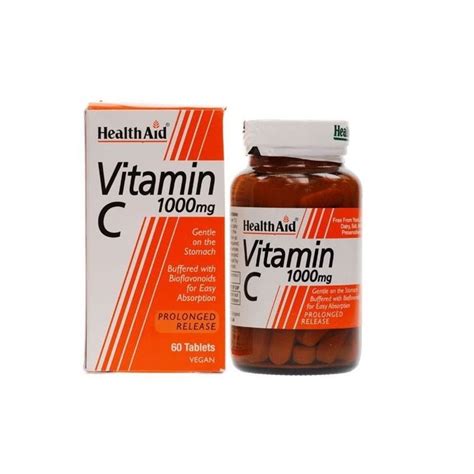Health Aid ΒΙΤΑΜΙΝΗ C Tαμπλέτες 1000mg ΔΥΝΑΤΗ με αγριοτριανταφυ