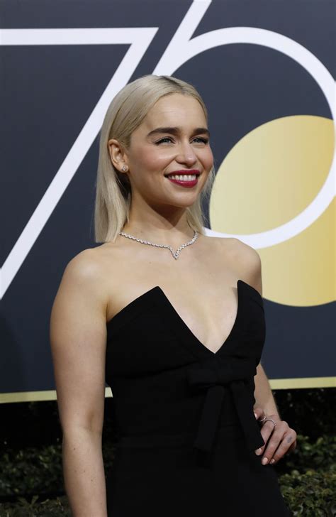 Emilia Clarke At 75th Annual Golden Globe Awards In Beverly Hills 0107