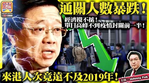 37【 通關人數暴跌！ 】經濟攪不掂！單日高峰不到疫情封關前一半！來港人次竟遠不及2019年！主持 Johnny Fok Youtube