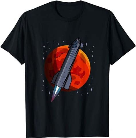 Starship Space Rocket X Mars Raptor Launch T Shirt
