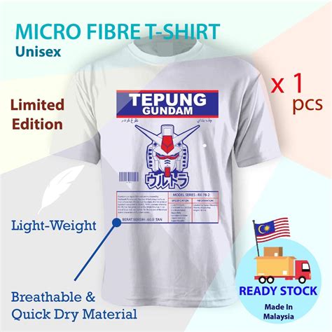 Tepung Gundam Oritee Ort Ultra Micro Fibre Round Neck T Shirt Unisex