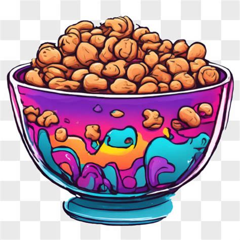 Download Colorful Bowl Of Popcorn Cartoons Online Creative Fabrica