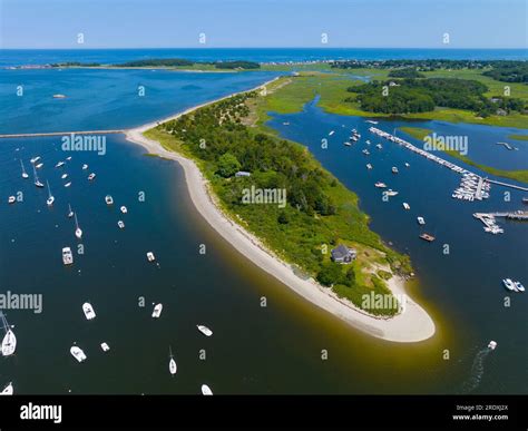 Bassing Beach Aerial View At Cohasset Cove In The Harbor In Town Of