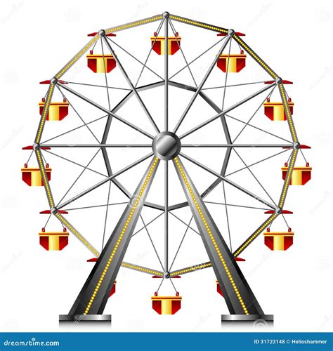 Ferris Wheel Festival Funfair Fireworks Royalty Free Cartoon 83161229