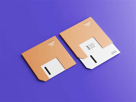 5 Free Floppy Disk Shape Square Business Card Mockup Psd Files Good