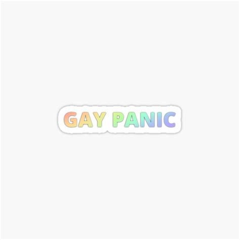 Gay Panic Sticker For Sale By Arconaco Redbubble