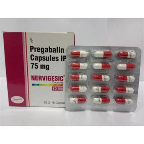 Nervigesic Pregarica Pregabalin 300 Mg Capsule 75mg 150mg 300mg 450mg