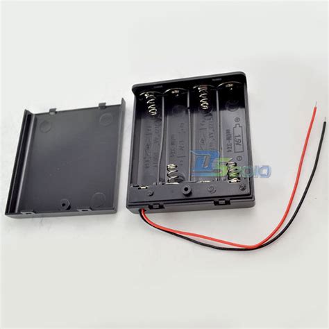 Купить высокое качество новой 4 x aa 2a батареек держатель коробки 6v ж ...
