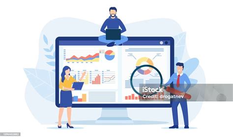 Data Analytics Dashboard Stock Illustration Download Image Now Advice Analyzing