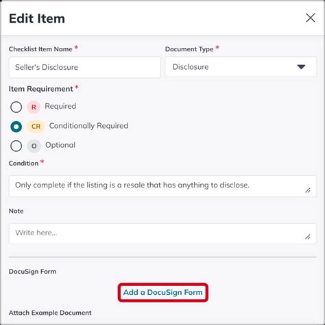 Associate DocuSign Forms With Compliance Document Checklists In