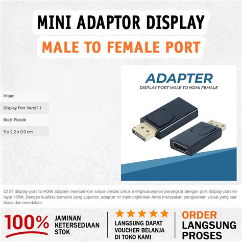 Jual Display Port Male To HDMI Female Port Adapter Port Usb Audio Shopee Indonesia