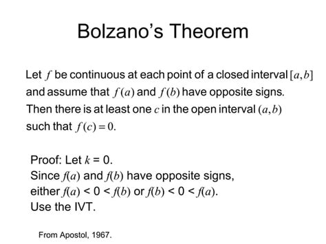 Intermediate Value Theorem Ppt Chemistry Science