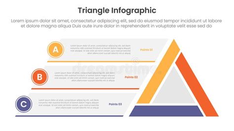 Triangle Base Shape Infographic Template Banner With Sharp Triangle And Box Container Alongside