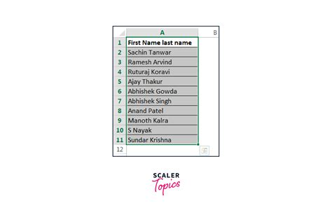 How To Split Cells In Excel Scaler Topics