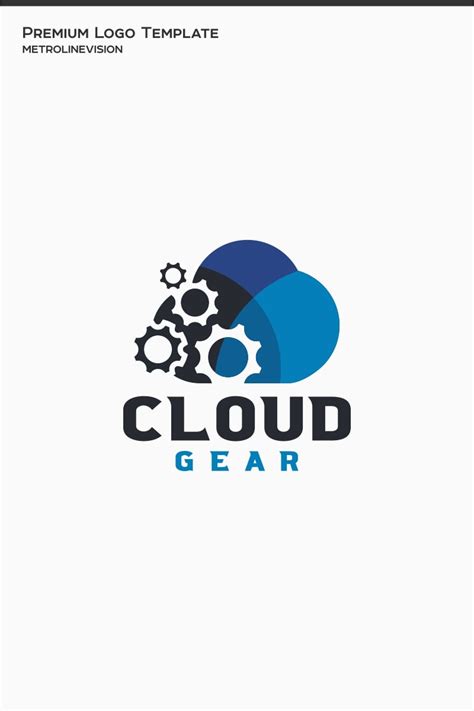 Download Cloud Gear Logo Template Шаблон логотипа на тему графика
