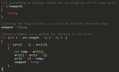 Cocktail Sort In Javascript Just Want The Code Scroll All The Way By Fanzhong Zeng Weekly