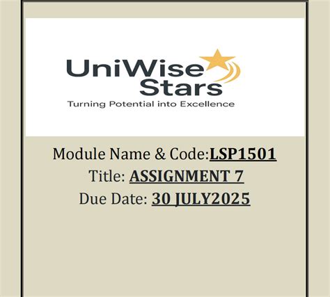 Lsp1501 Assignment 7 Full Questions And Drawings For All Questions