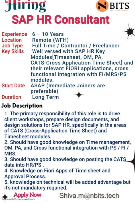 Nbits It Company On Linkedin Saphr Saphcm Saphrfunctionalconsultant Saphcmfunctionalconsultant