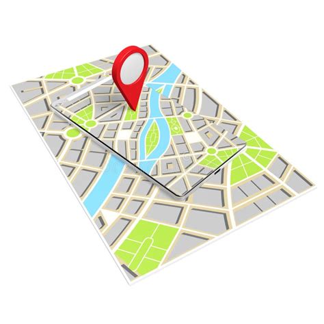 3d smartphone map location concept stock illustration illustration