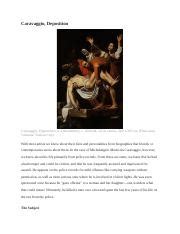 Caravaggio Deposition Docx Caravaggio Deposition Caravaggio