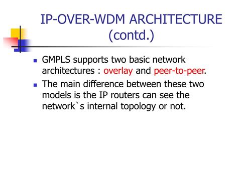 ppt survivability in ip over wdm networks powerpoint presentation