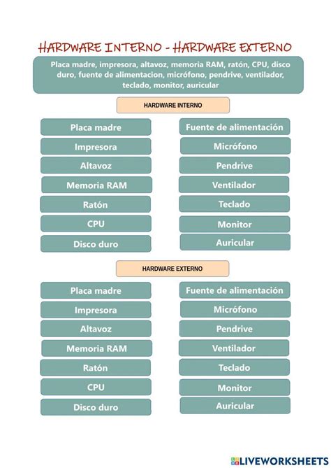 Hardware Free Interactive Worksheets 7069324