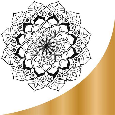 Black Colour Floral Madala Design Svg Ai Eps Pdf Png File