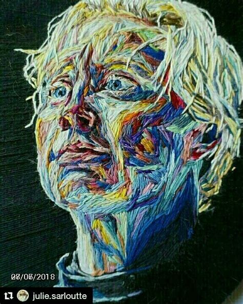 Pin By Mary Goodevening On Filos De Su Coro Embroidery And Textile Art Portrait Embroidery