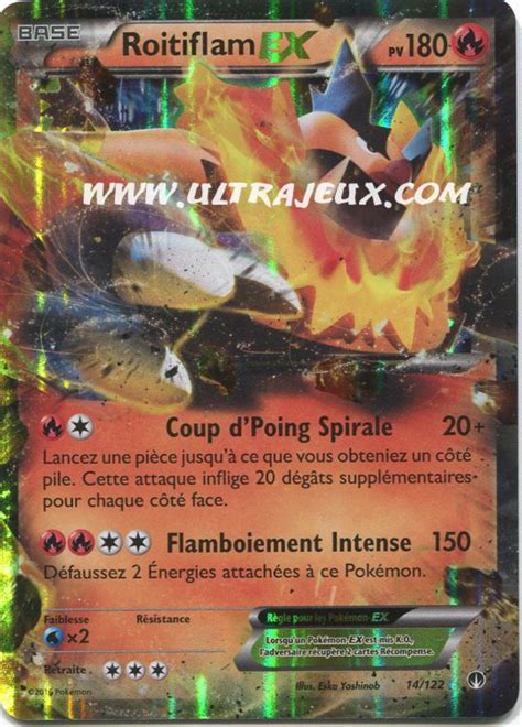 Roitiflam Ex Carte Pokémon XY Rupture Turbo Cartes à l