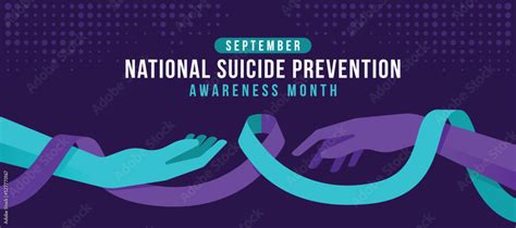 National Suicide Prevention Awareness Month Two Hand With Suicide
