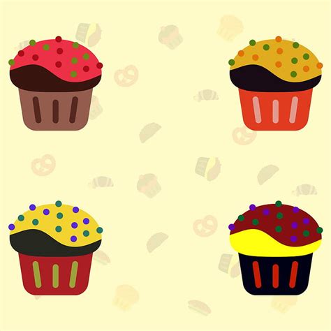 カップケーキセットベクトル Eps Ai Uidownload