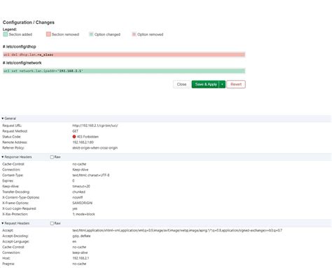 Solved When I Modifying The LAN Subnet Uhttpd Return 403