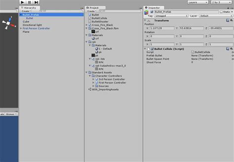 Unity 3D Make Bullet Destroy On Impact Polycount