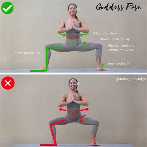 How To Do Goddess Pose Or Utkata Konasana Meaning Fierce Angle Pose It