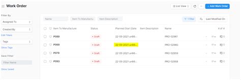Production Plan Does Not Populate Planned Start Dates To Work Orders · Issue 25800 · Frappe