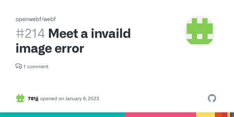 Meet A Invaild Image Error · Issue 214 · Openwebfwebf · Github