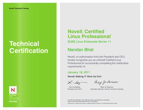 Certification Linux Training Certification