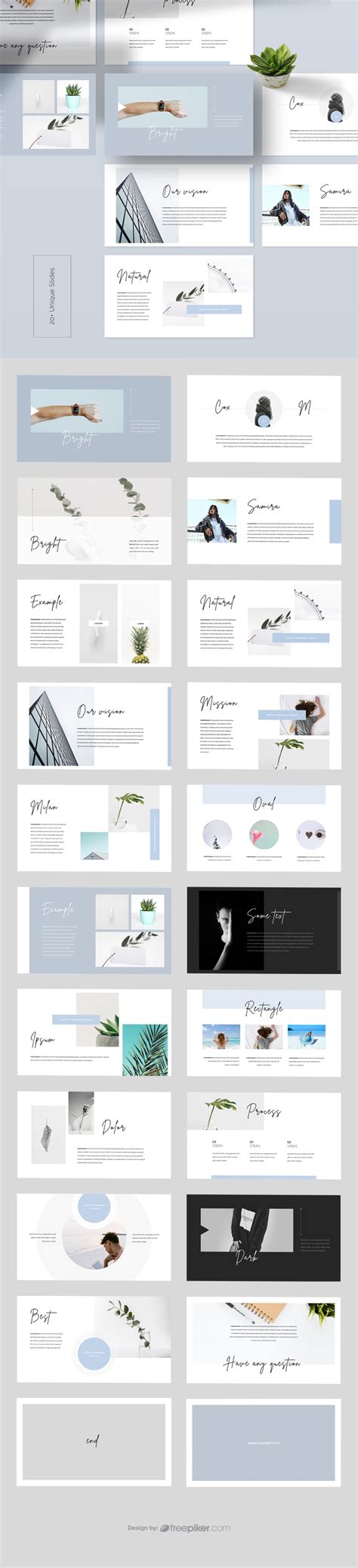 Freepiker Look Book Powerpoint Template