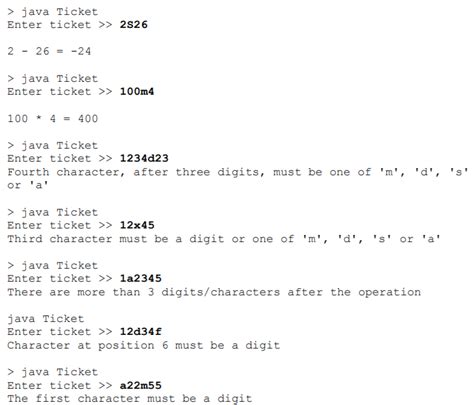Solved Write A Java Program Called Ticketjava That Prompts